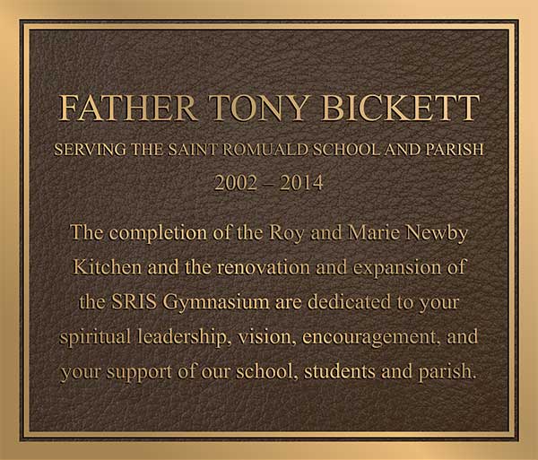 Church Plaque | Religious Plaques | Bronze Church Plaques