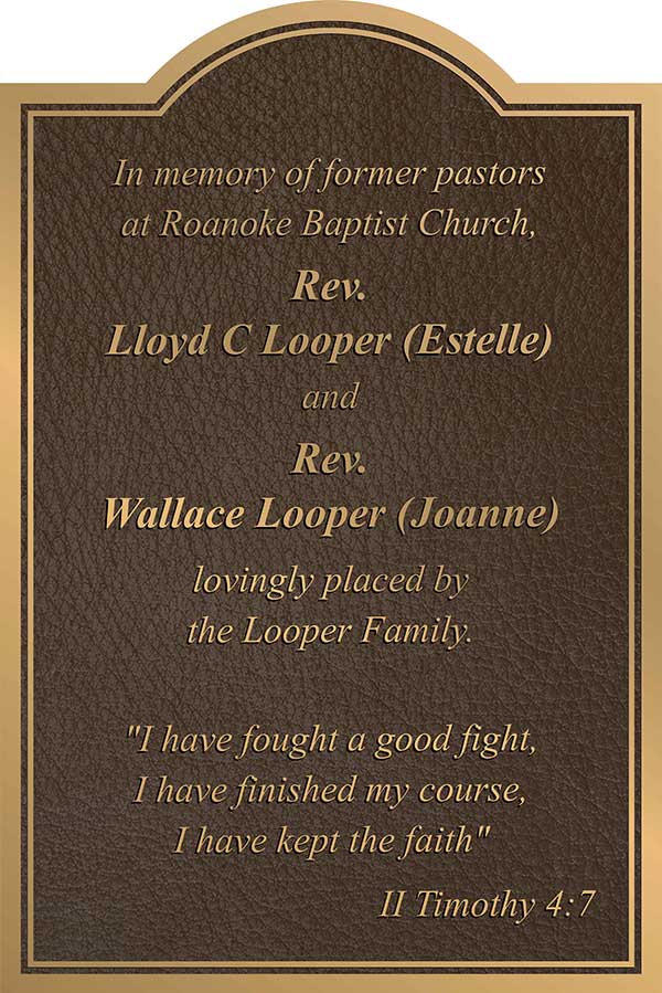 Church Plaque | Religious Plaques | Bronze Church Plaques